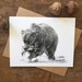 Bear Note Card Set Wildlife Art Card Bear Art Card for - Etsy