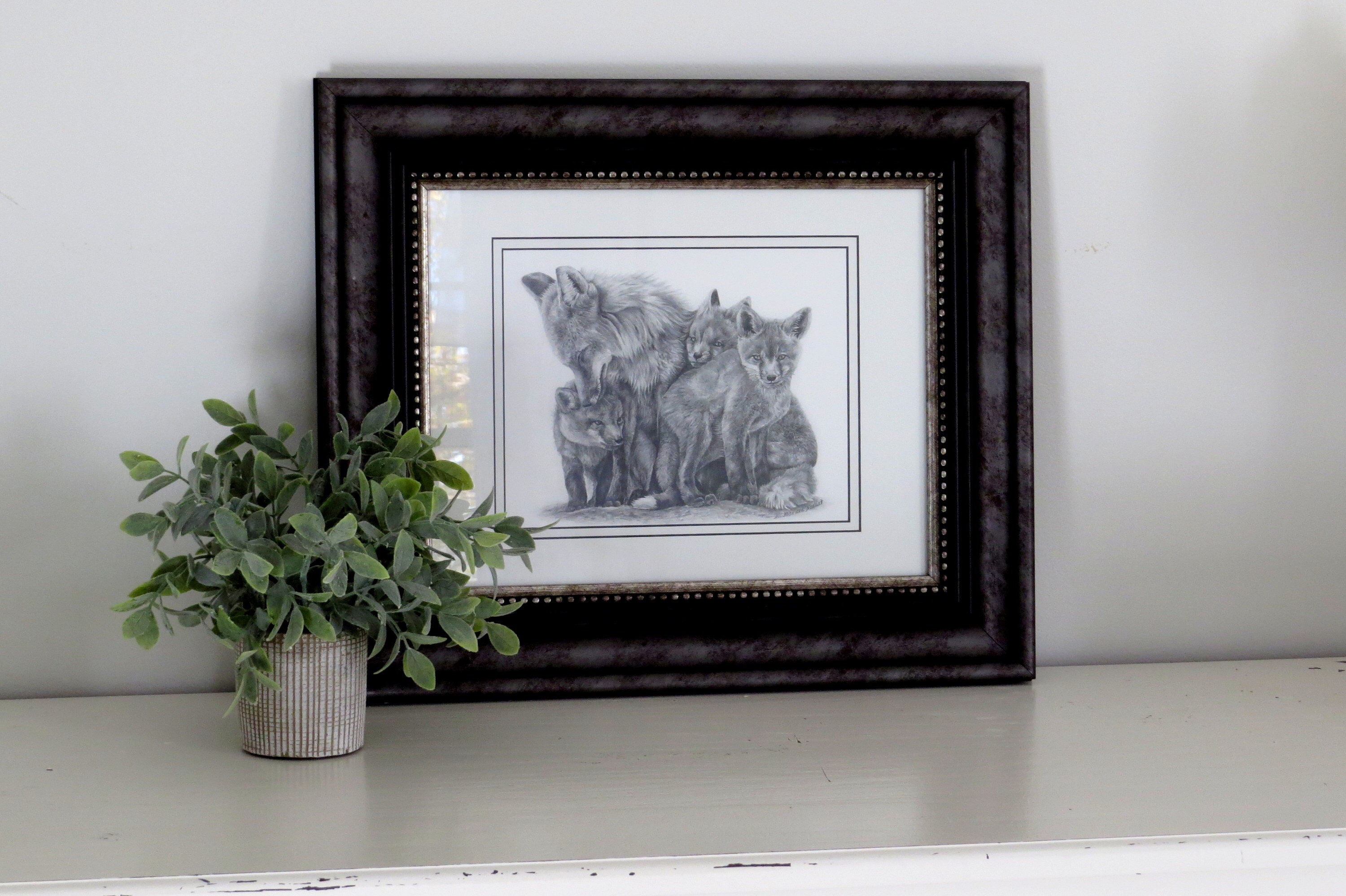 Fox Family Art Print, Wildlife Art for Wall, Fox Decor for Nursery, Fox ...