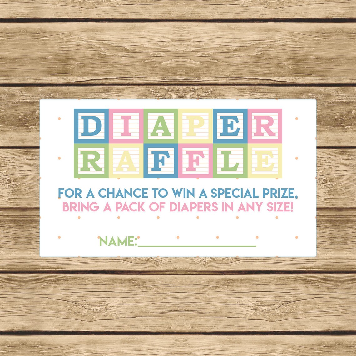 Diaper Raffle Tickets Instant Download Printable Diaper - Etsy