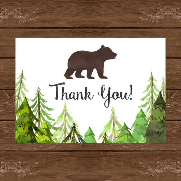 Little Bear Thank You Cards - Etsy