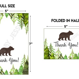 Little Bear Thank You Card, Printable Thank You Cards, Baby Shower ...