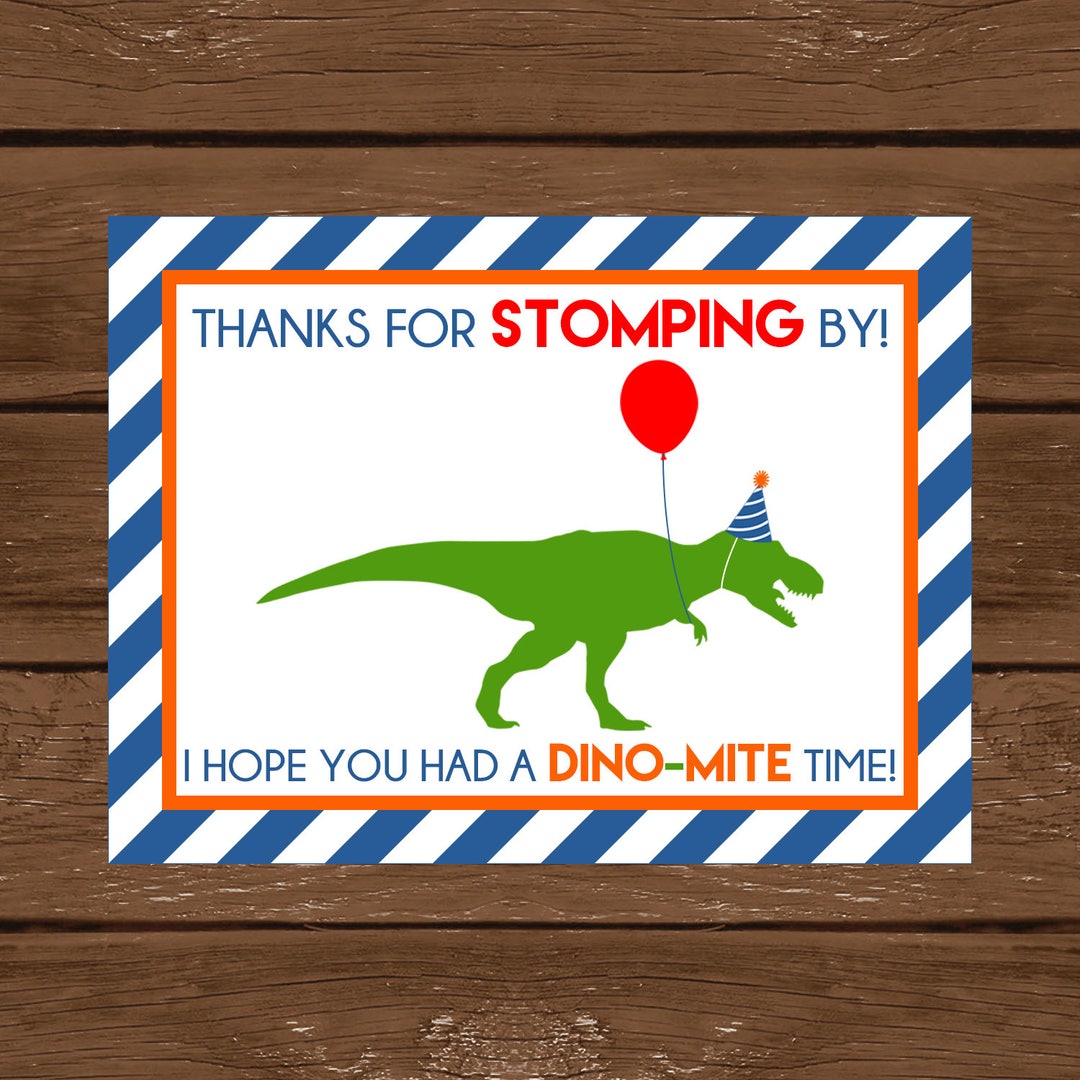 Dinosaur Favor Tags, Printable Favor Tags, Dino Favor Tags, Dino ...