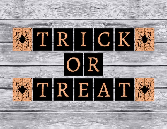 Trick or Treat Banner Instant Download Printable Banner | Etsy