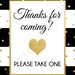 Thanks for Coming Sign, Printable Thank You Sign, Thanks for Coming ...