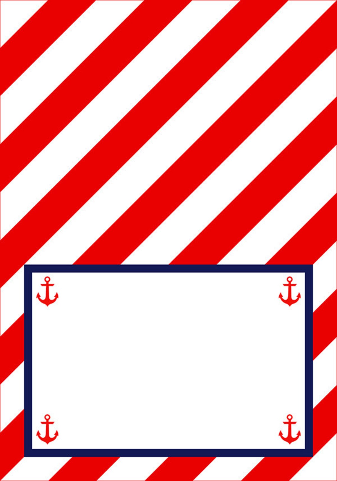 Nautical Blank Food Labels Tent Style Food Labels Fill in - Etsy