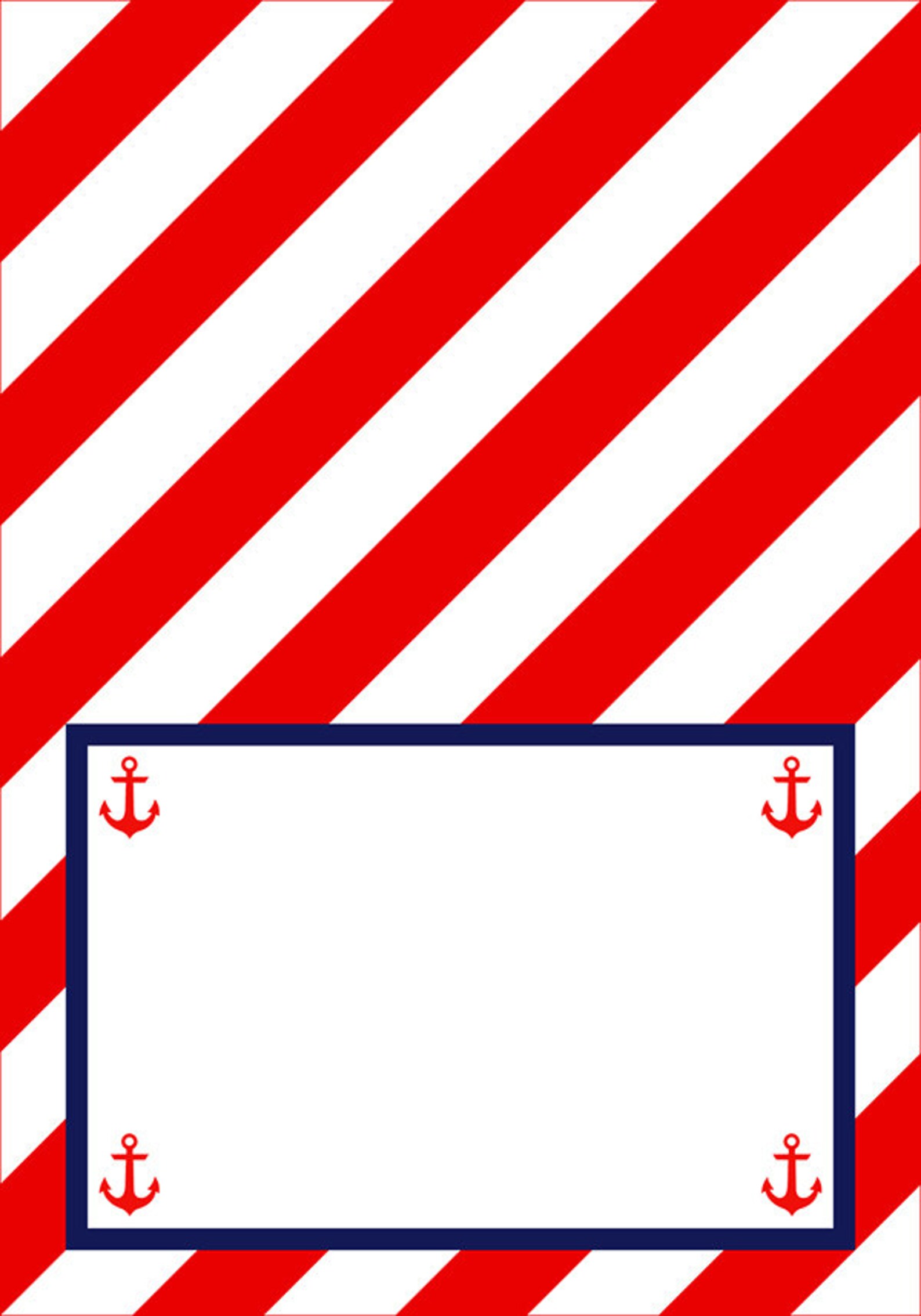 Nautical Blank Food Labels Tent Style Food Labels Fill in - Etsy