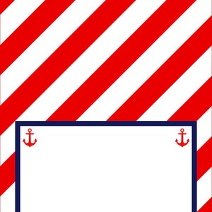 Nautical Blank Food Labels, Tent Style Food Labels, Fill in Yourself ...