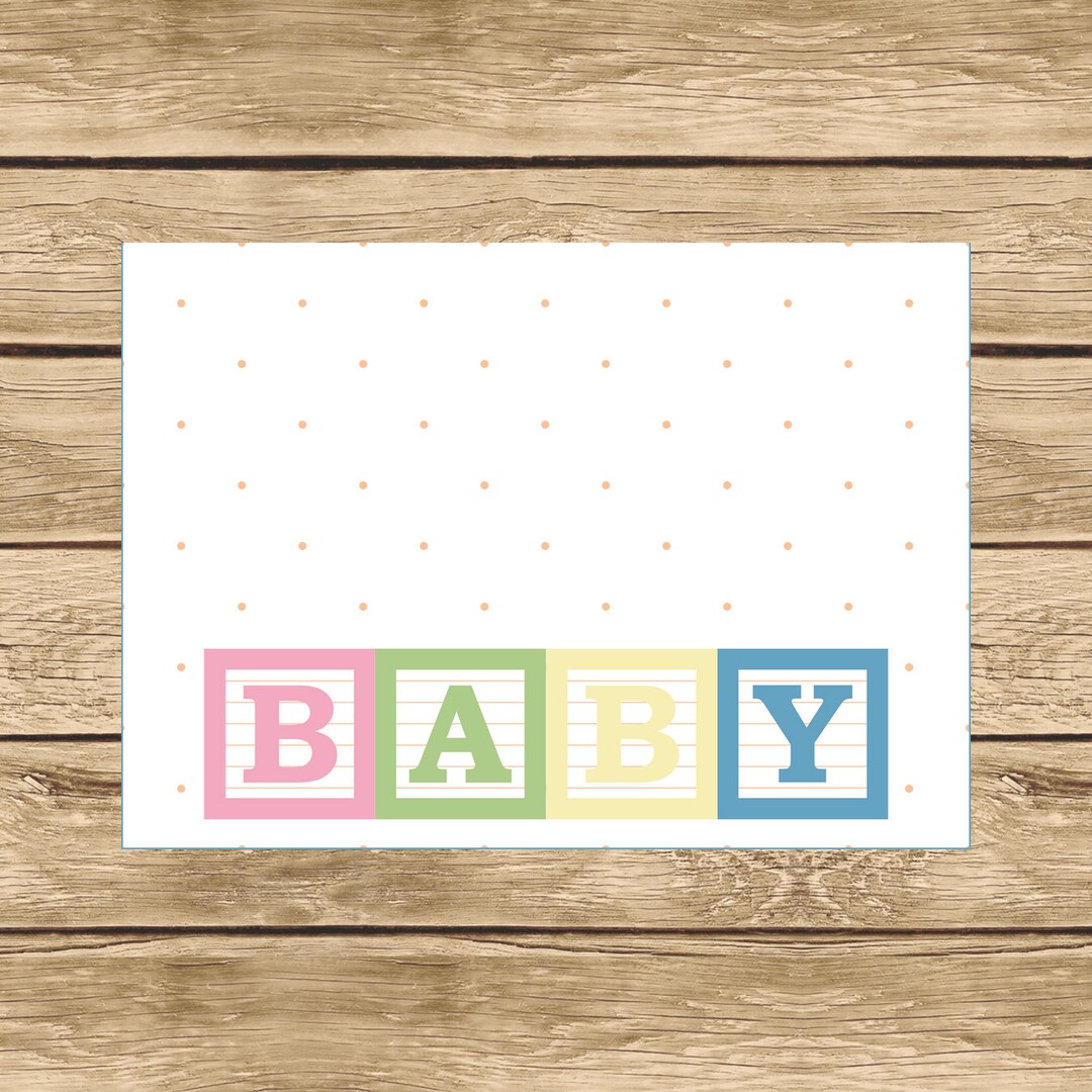 Baby Blocks Food Labels, Printable Food Labels, Gender Neutral Baby ...