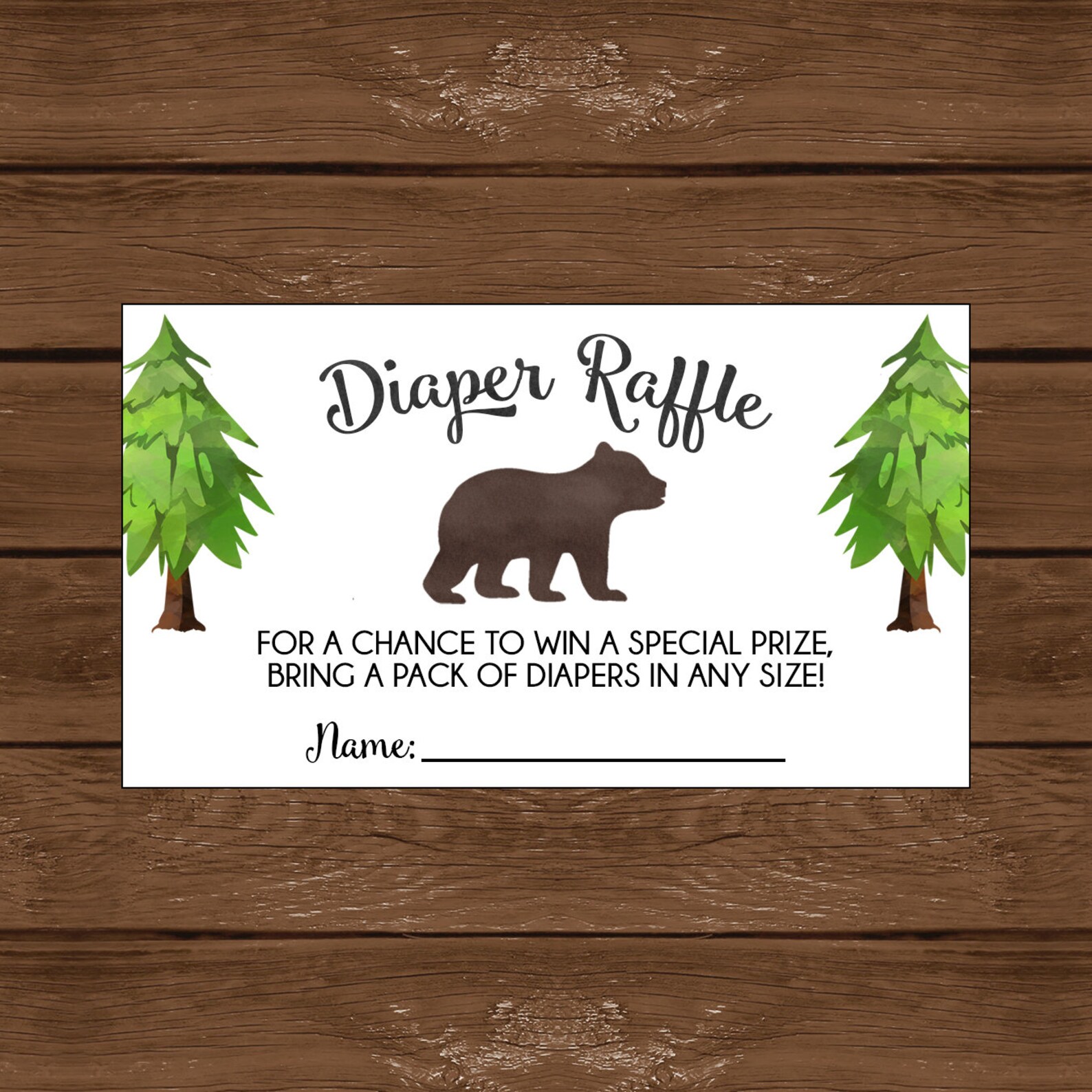 Diaper Raffle Tickets Printable Diaper Raffle Tickets - Etsy