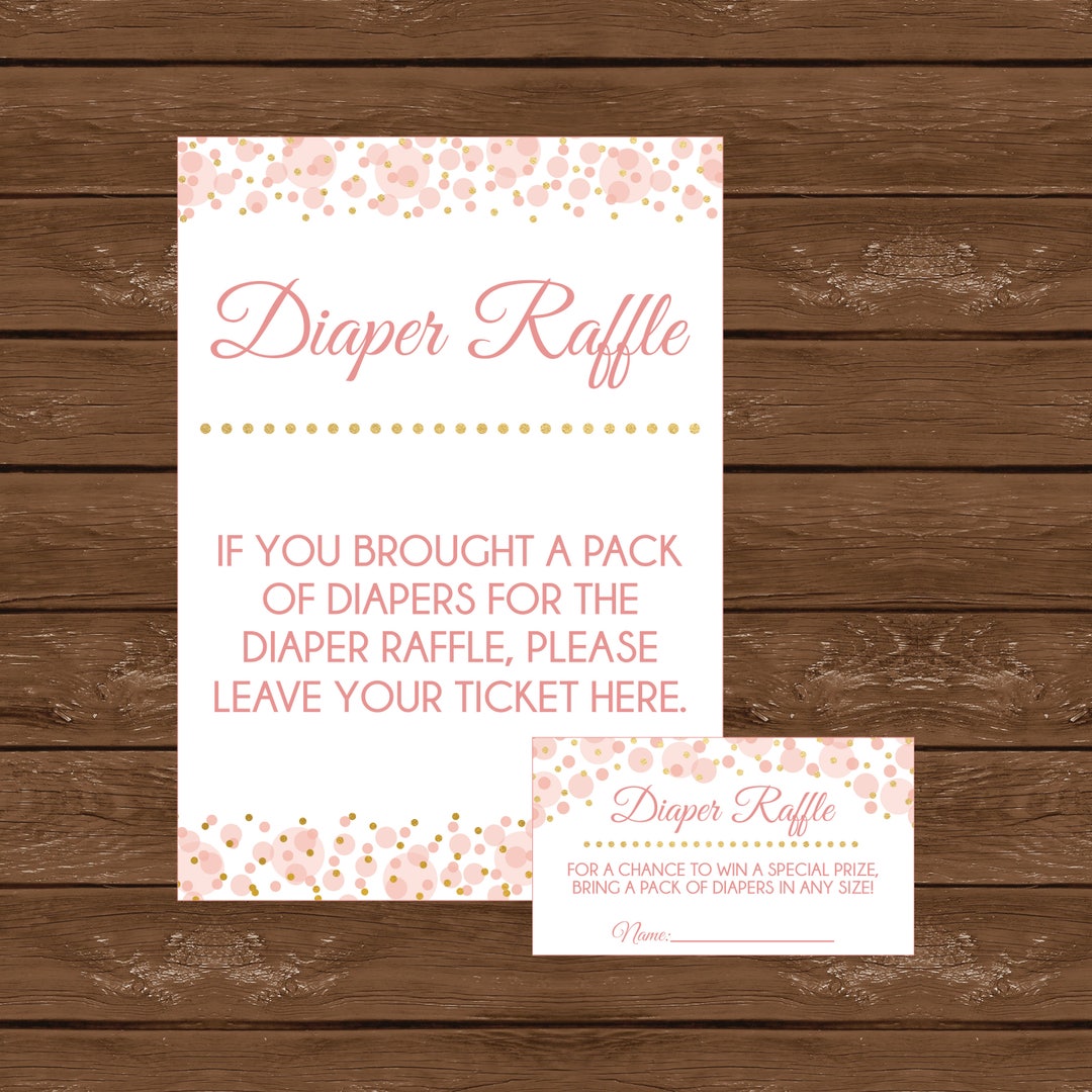 Diaper Raffle Printable Baby Shower Game Instant Download - Etsy