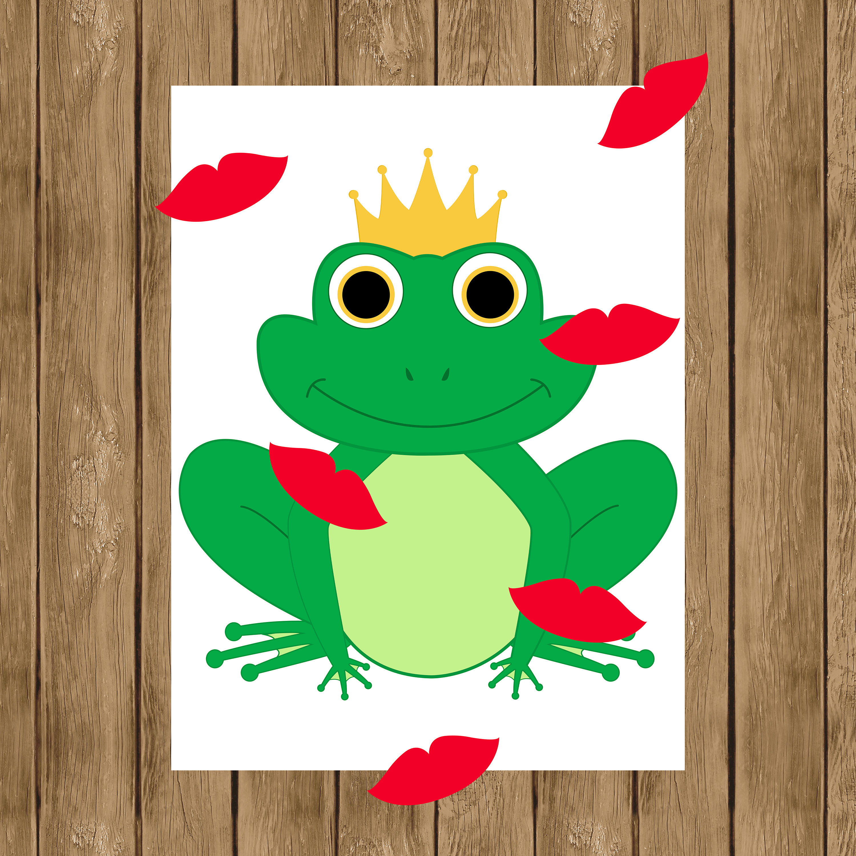 Pin a Kiss on the Frog - Printable Game - Etsy