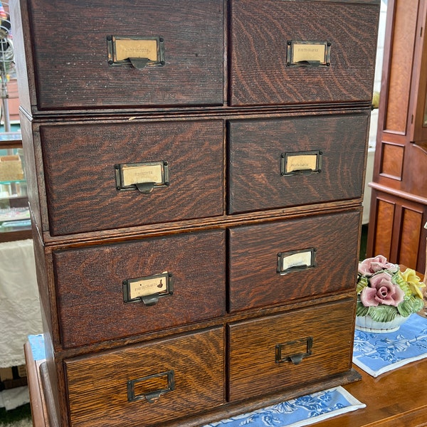 Library Card Catalog Cabinet - Etsy