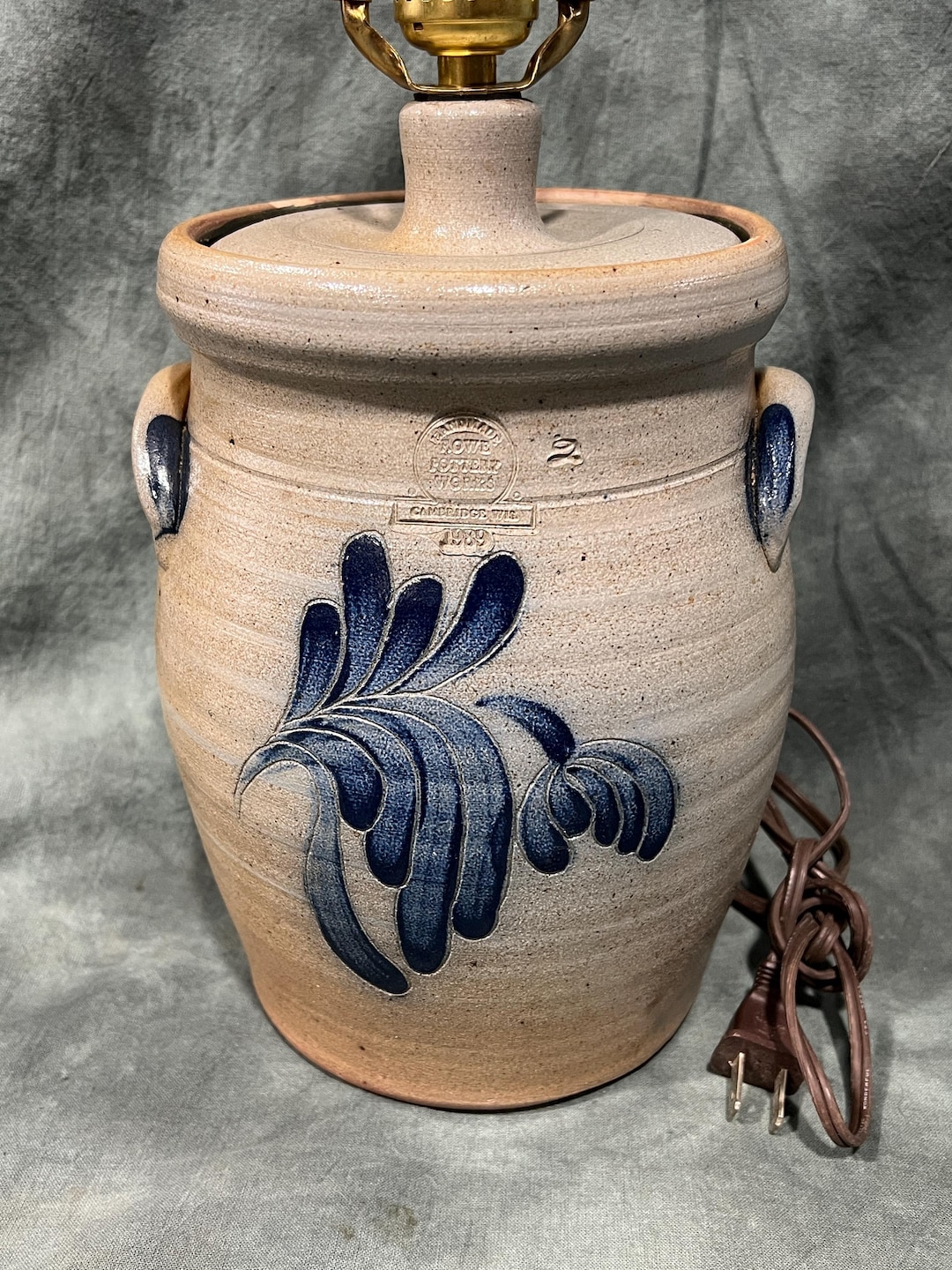 1989 Rowe Pottery Works Table Lamp, Cambridge, WI, Vintage Lighting ...