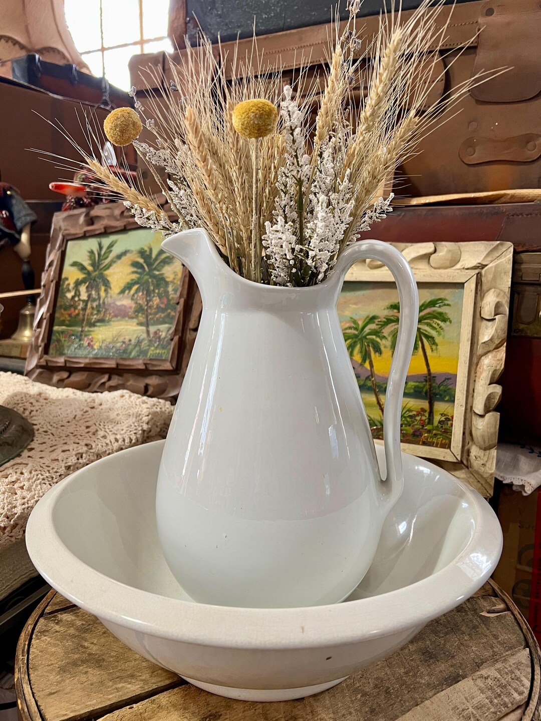 Richard Alcock Ironstone Pitcher and Basin, Pre 1891, Timeless Piece ...