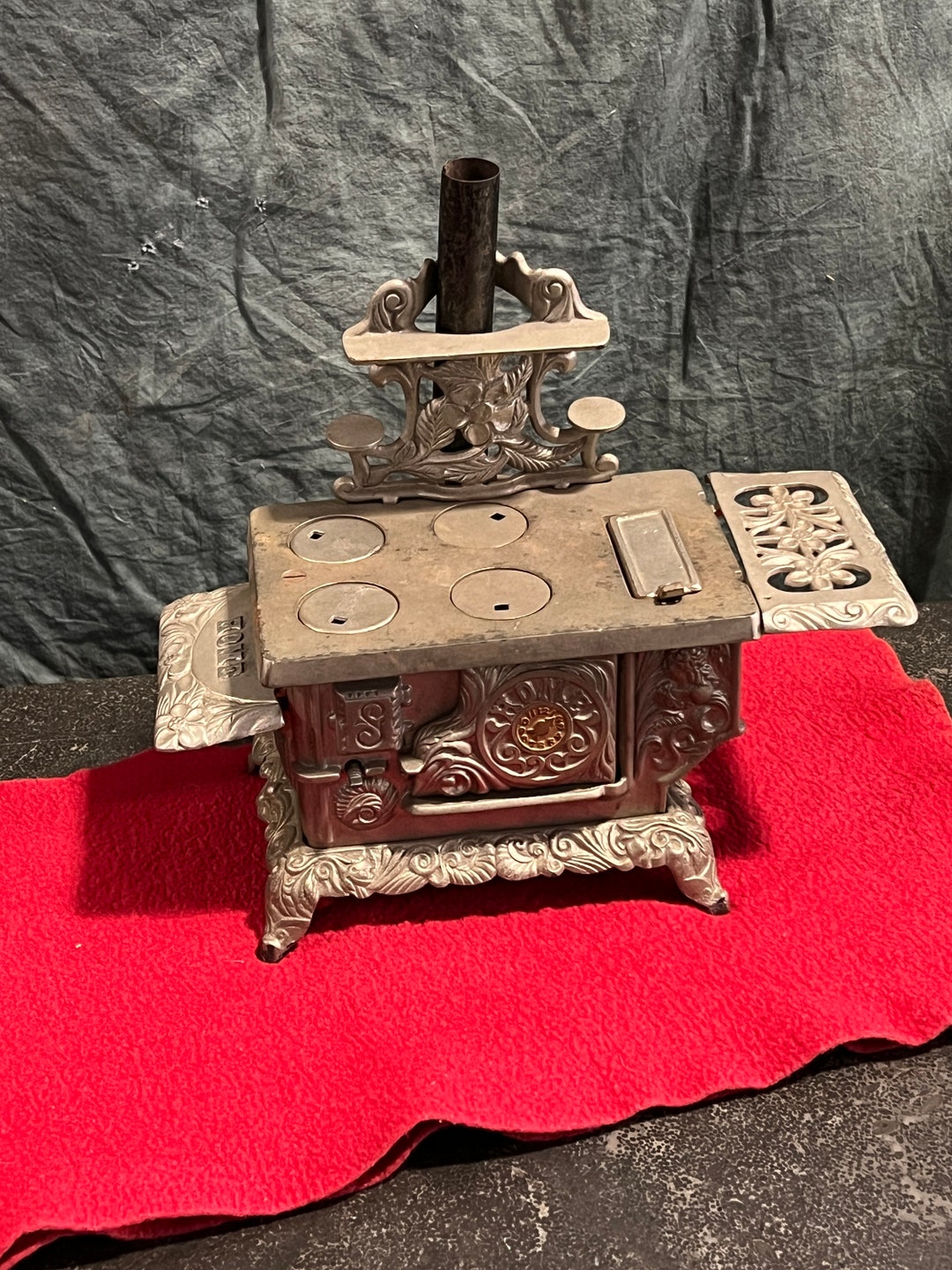 Small Toy Stove, Home Brand Play Stove, Cast Iron Play Stove, Victorian ...