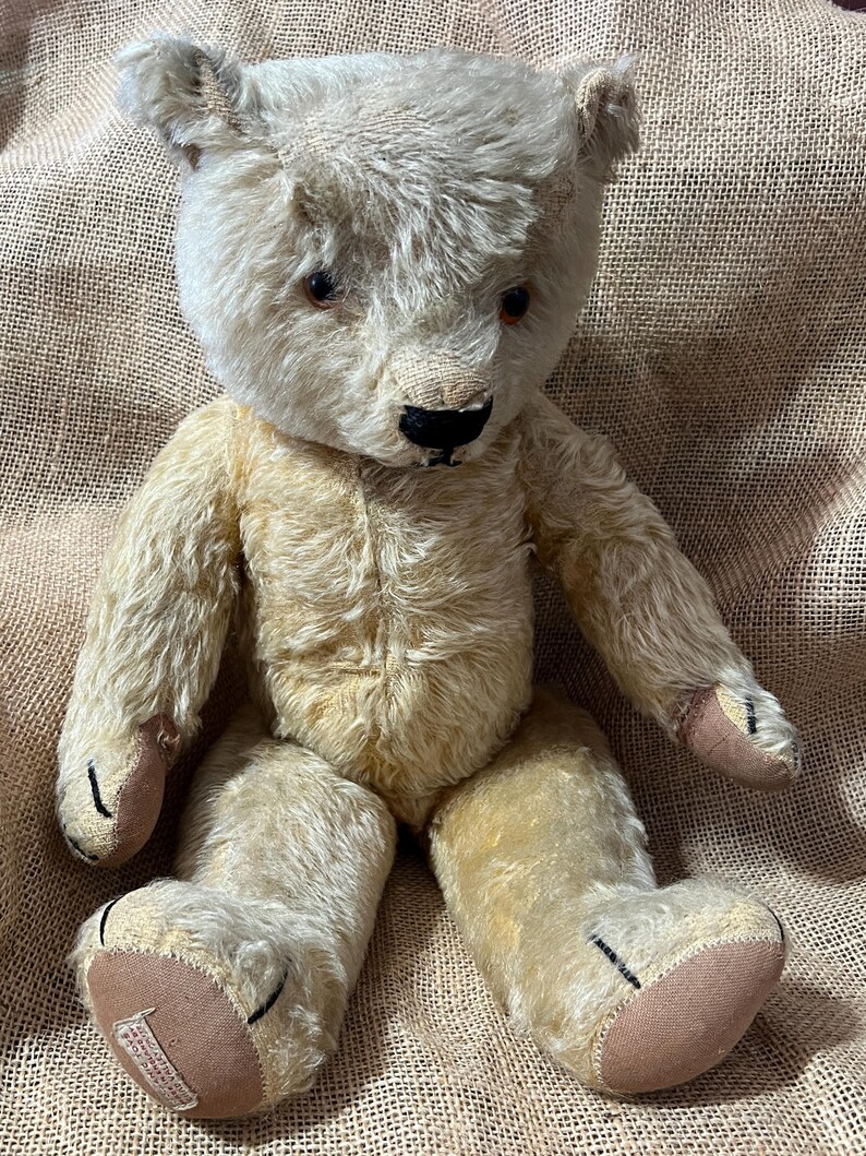 Antique Chad Valley Teddy Bear, 1930s English Plush, Bookshelf Decor - Etsy