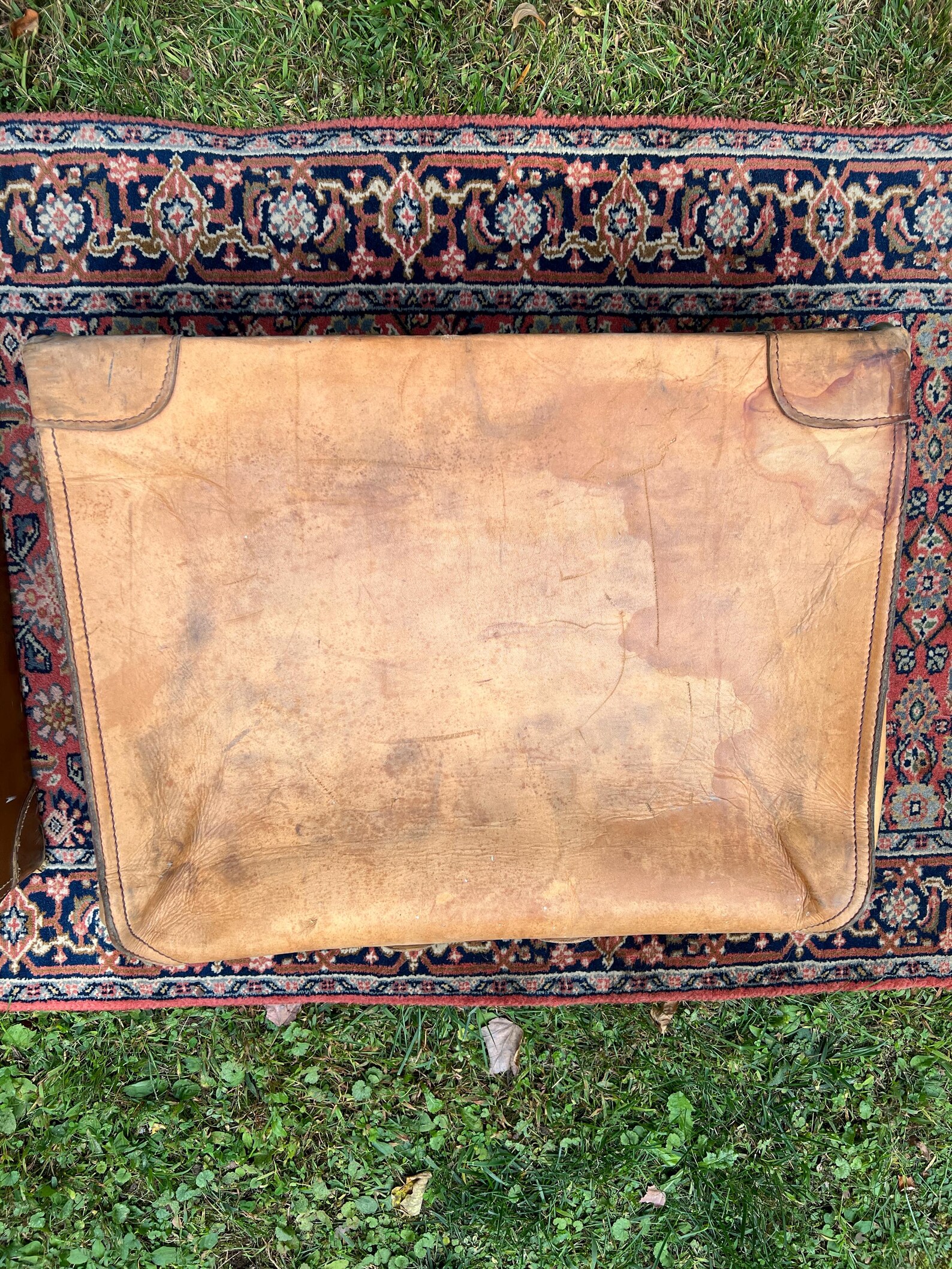 Vintage Leather Suitcase Set: Stackable Home Decor, Presto Lock - Etsy