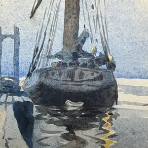 Janet Stanley Original Watercolor, Coastal Scene, Boat Scene, Water ...