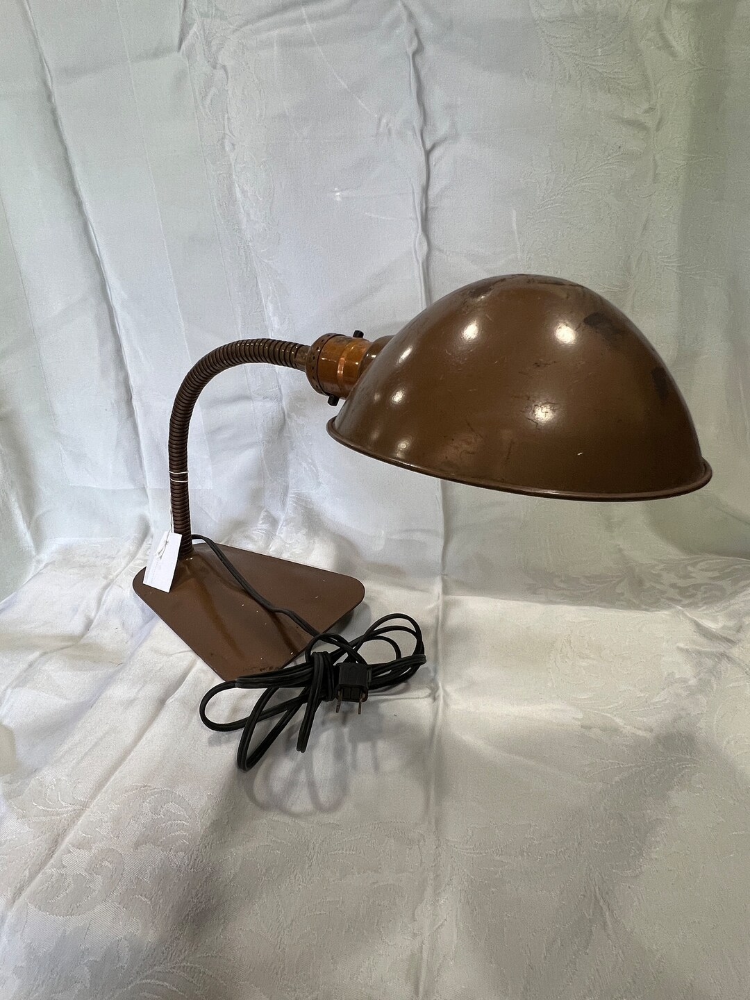 Vintage Copper Gooseneck Desk Lamp - General Lamp Co. Elwood, Indiana ...