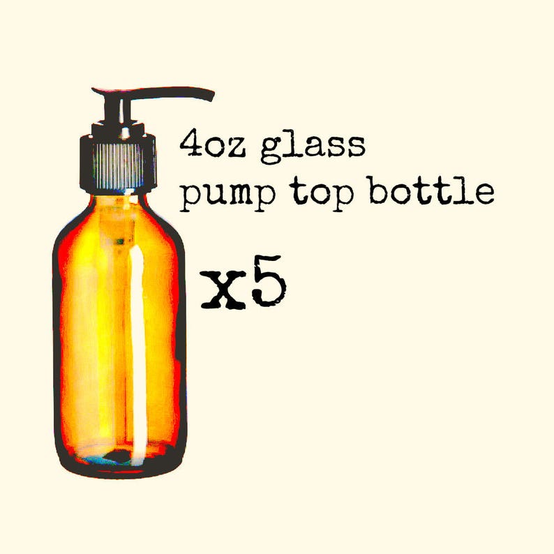 Glass Pump Bottle 4oz Glass Bottle Glass Pump Dispenser | Etsy