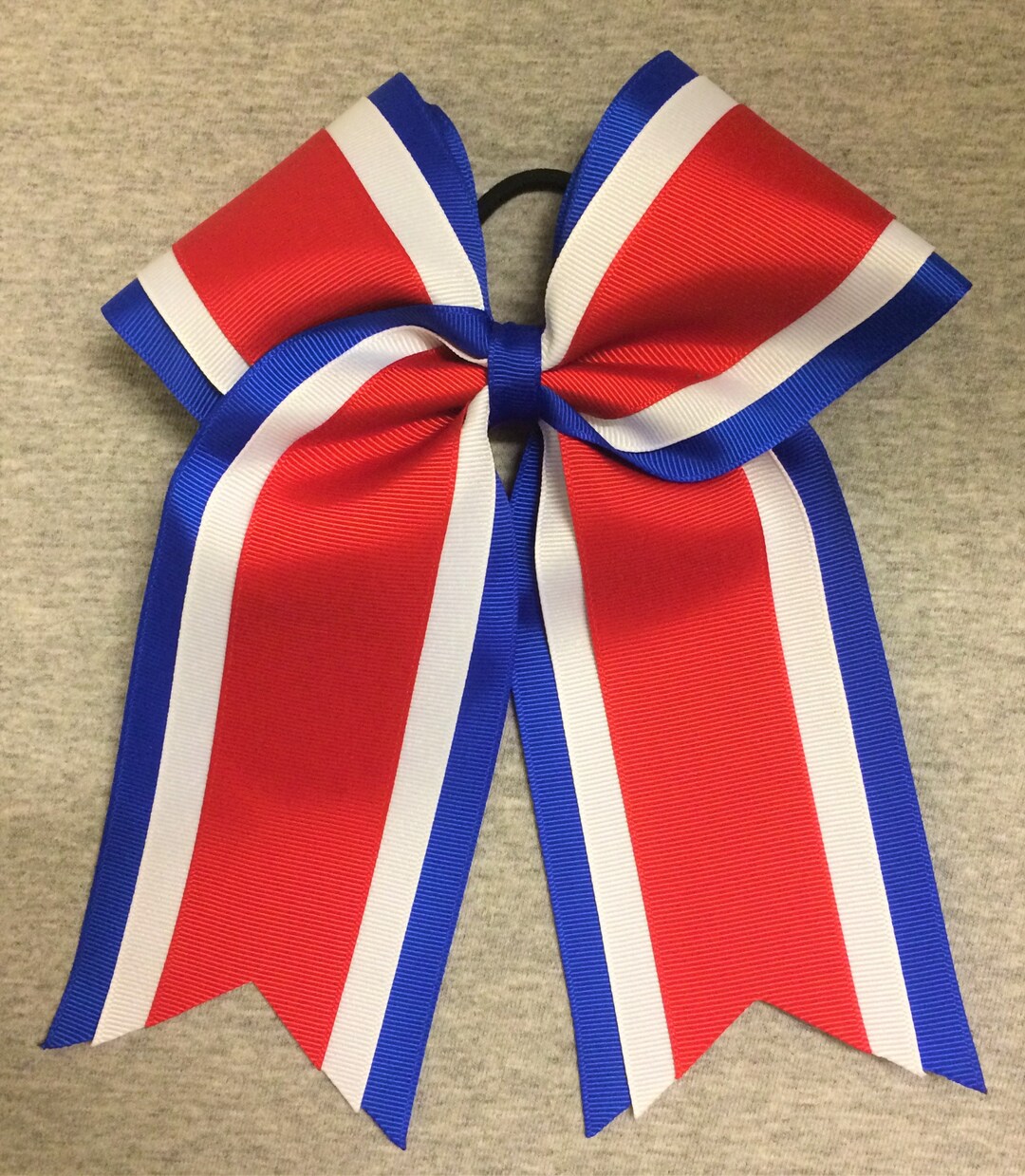 Royal Blue, White, and Red 3 Layer Bow - Etsy