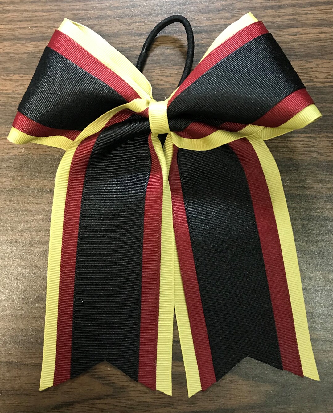 Vegas Gold, Maroon, and Black 3 Layer Bow - Etsy