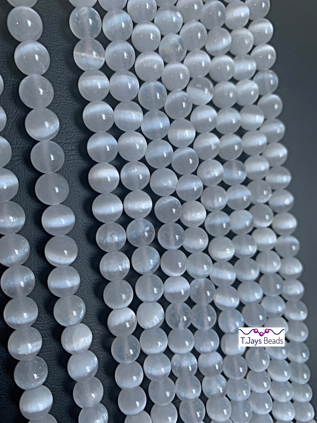 8mm Selenite Round Beads for Jewellery Making - Etsy