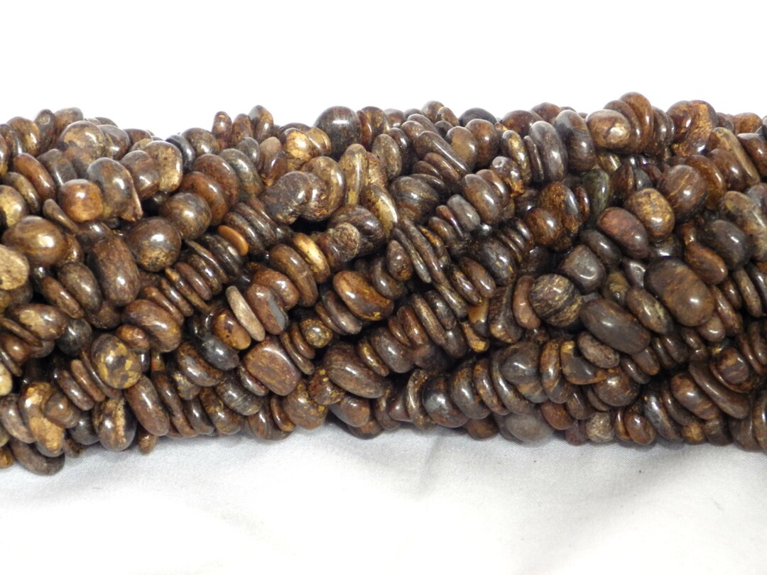 Bronzite Chip Beads 5x8mm on String - Etsy Australia