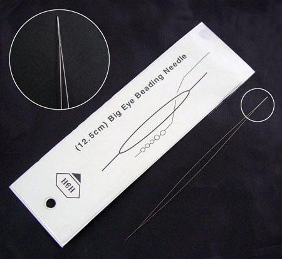 Collapsible Stainless Steel Big Eye Beading Needle (12.5cm Length) - Etsy