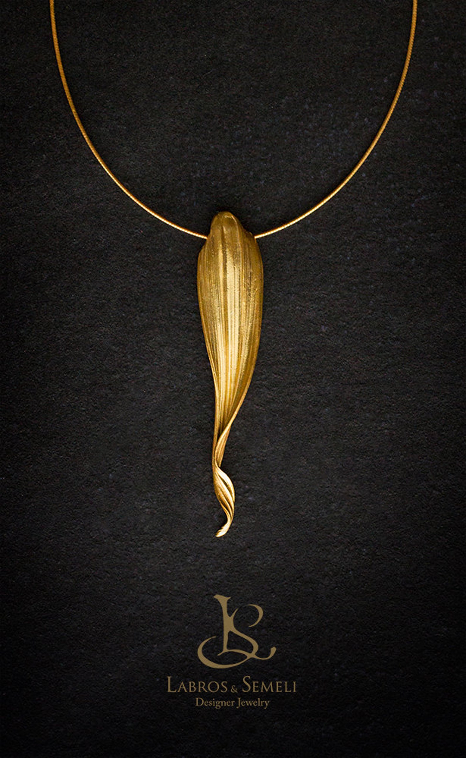 Golden Eden Necklace - Art Nouveau Elven Pendant Necklace - Bridal ...