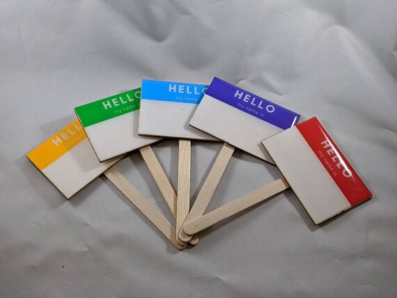 Hello My Name is Plant Tags Plant Labels Plant Sign - Etsy