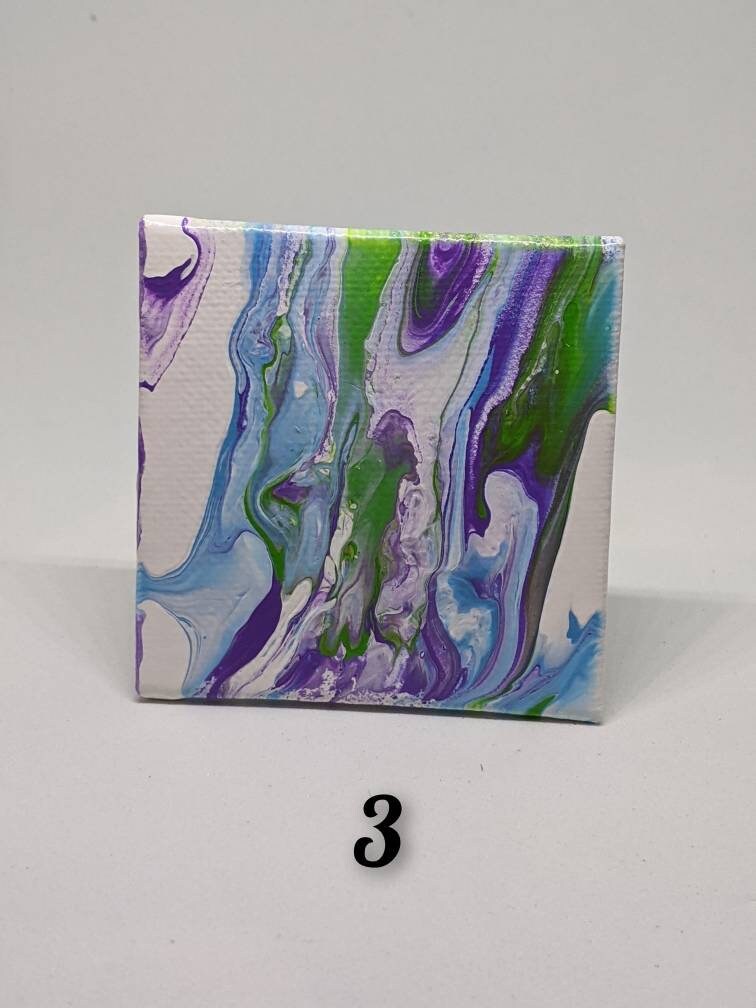 Miniature Abstract Painting | Pour Art | Abstract Art | Dollhouse Art ...