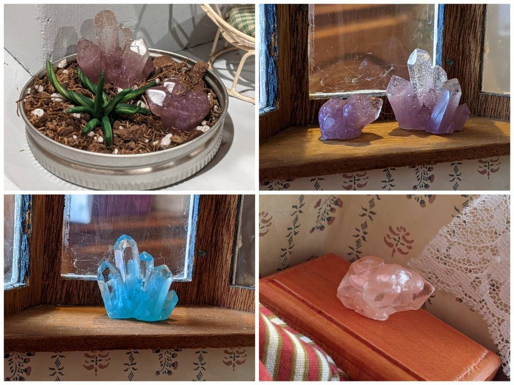 Resin Faux Crystal Clusters resin crystals molded resin | Etsy