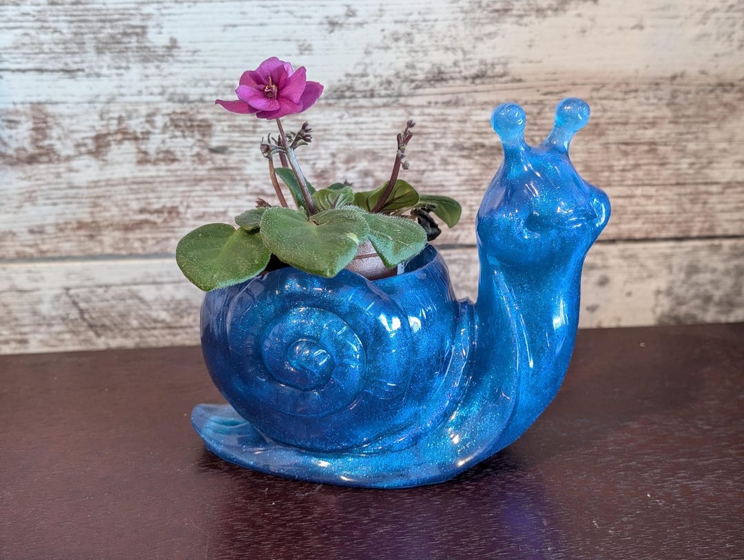 Snail Succulent Planter | Resin Planter | Resin Snail Pot | Succulent ...