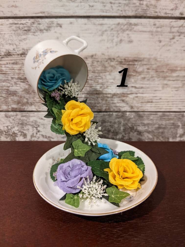 Levitating Floral Tea Cup Tea Cups Saucer Magic Trick | Etsy