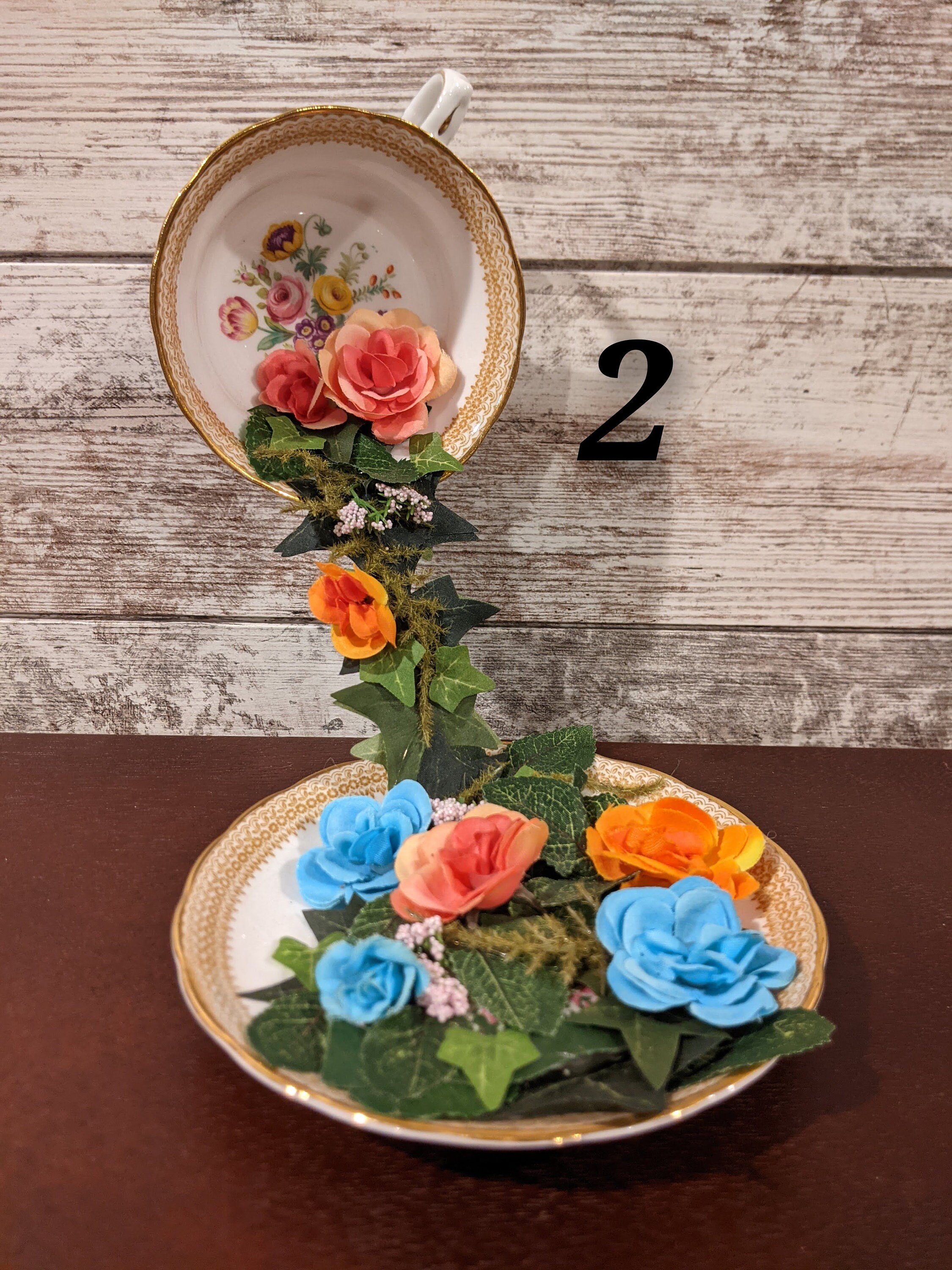 Levitating Floral Tea Cup Tea Cups Saucer Magic Trick | Etsy