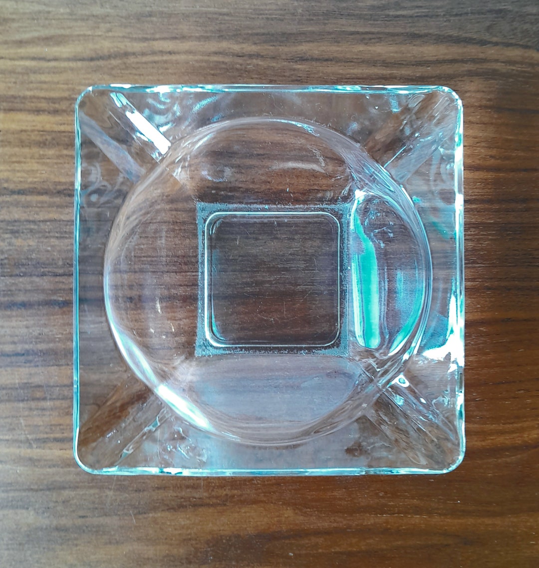 Mid Century MCM Vintage Square Glass Ashtray - Etsy