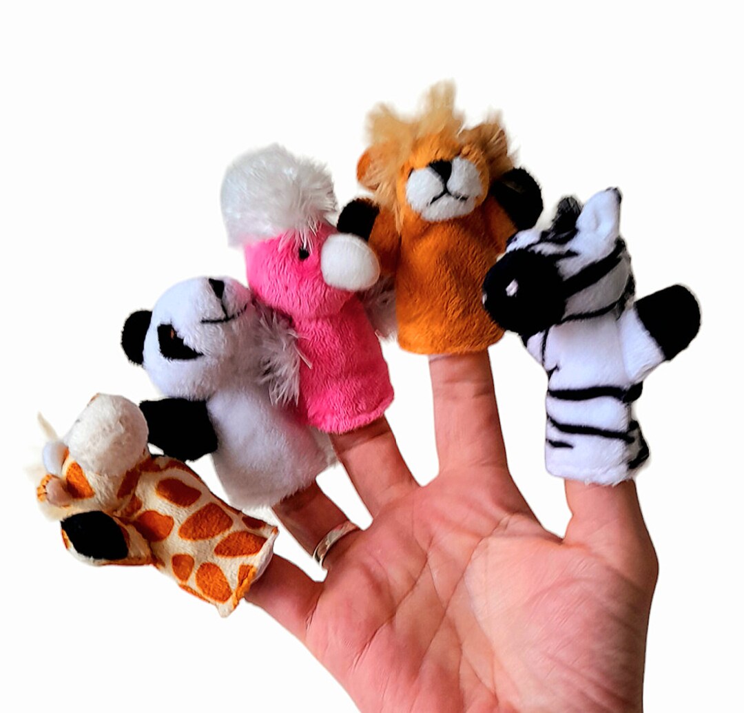 Modern Plush Animal Finger Puppets - Etsy