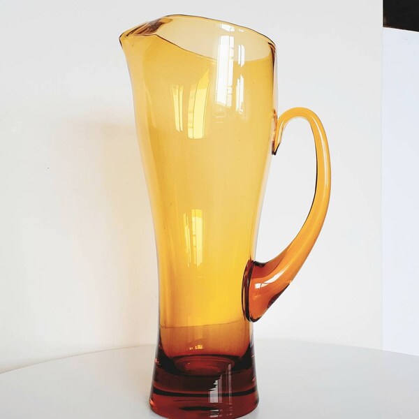 Amber Glass Jug - Etsy