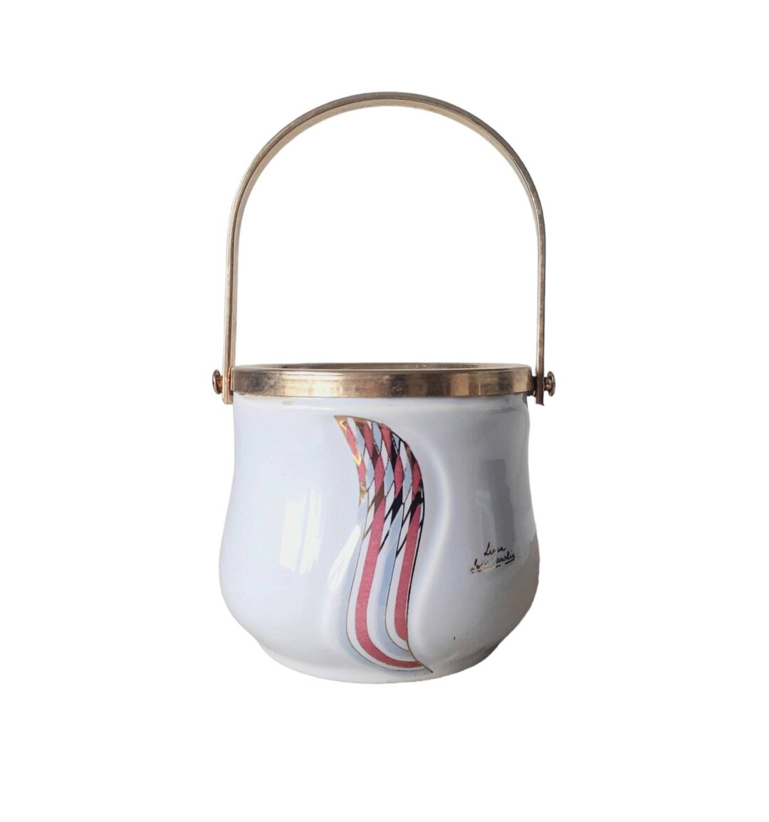 Vintage Italian Ceramic Sugar Cube Dish With Stripe Design - Etsy