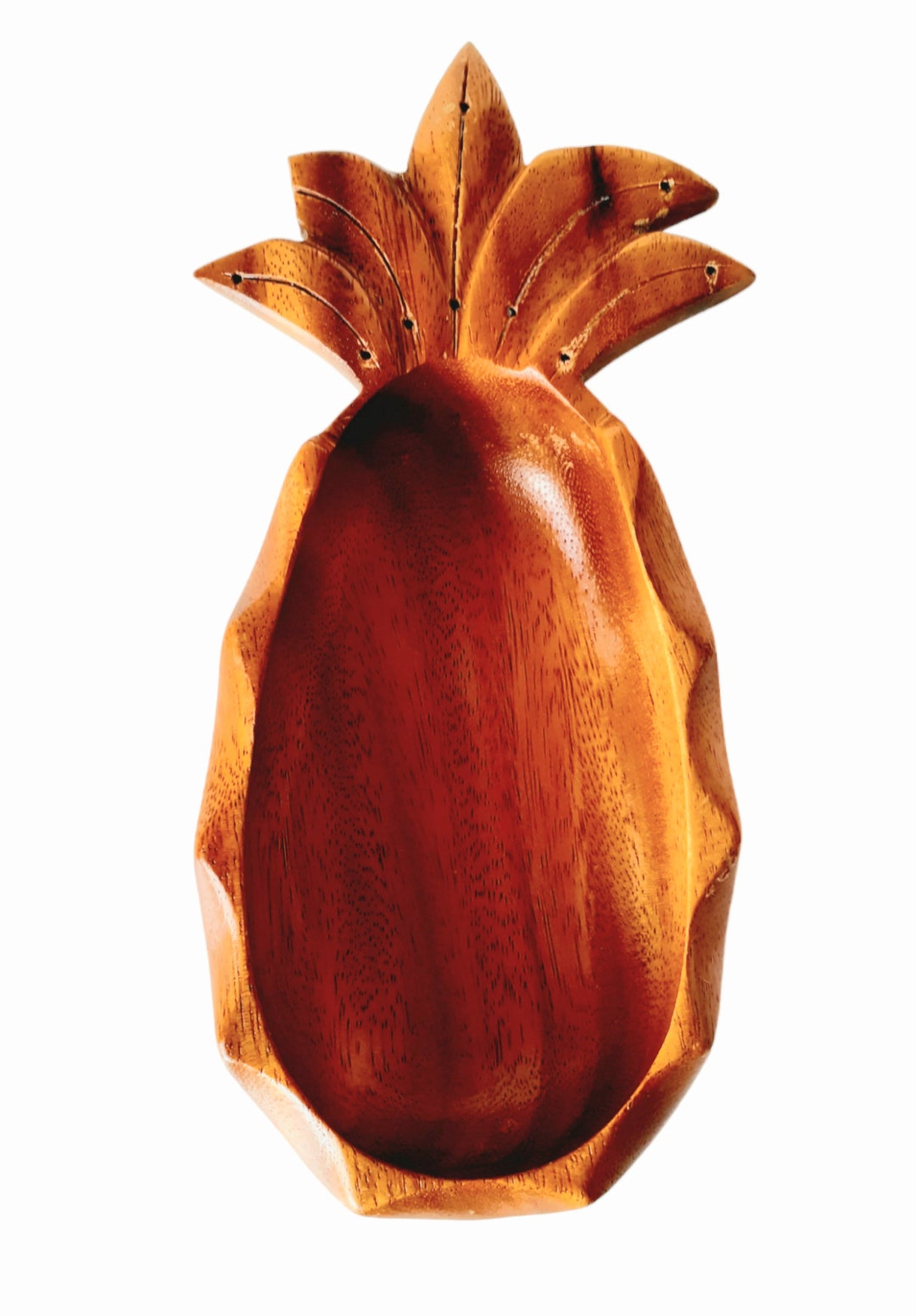 Vintage Wood Pineapple Appetizer Bowl Toothpick Holder - Etsy