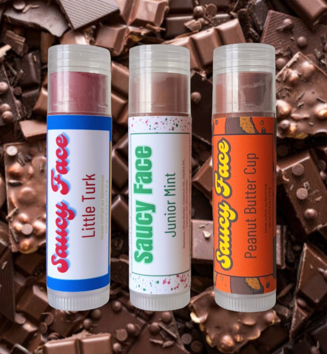 Saucy Face CHOCOLATE CANDY Tinted Lip Balm Trio - Etsy