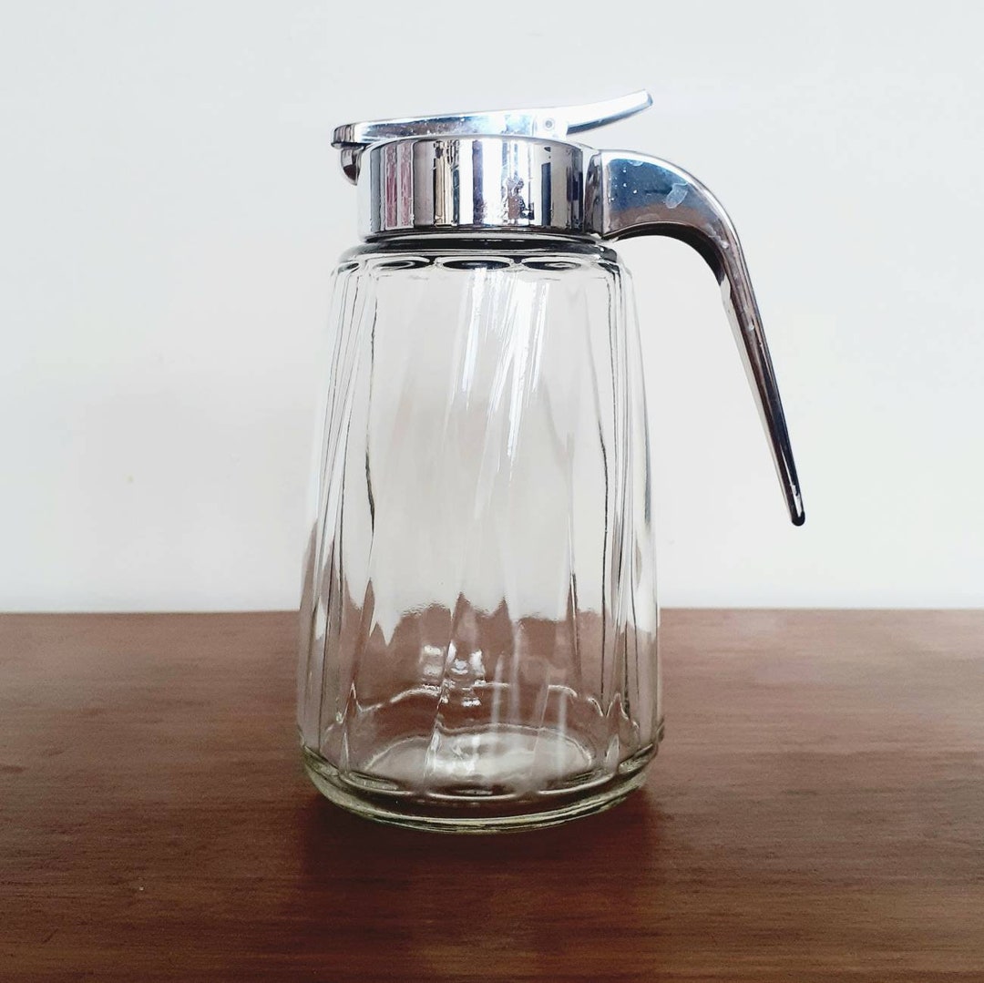 Vintage Plastic and Glass Flip Top Syrup Sugar Pourer - Etsy