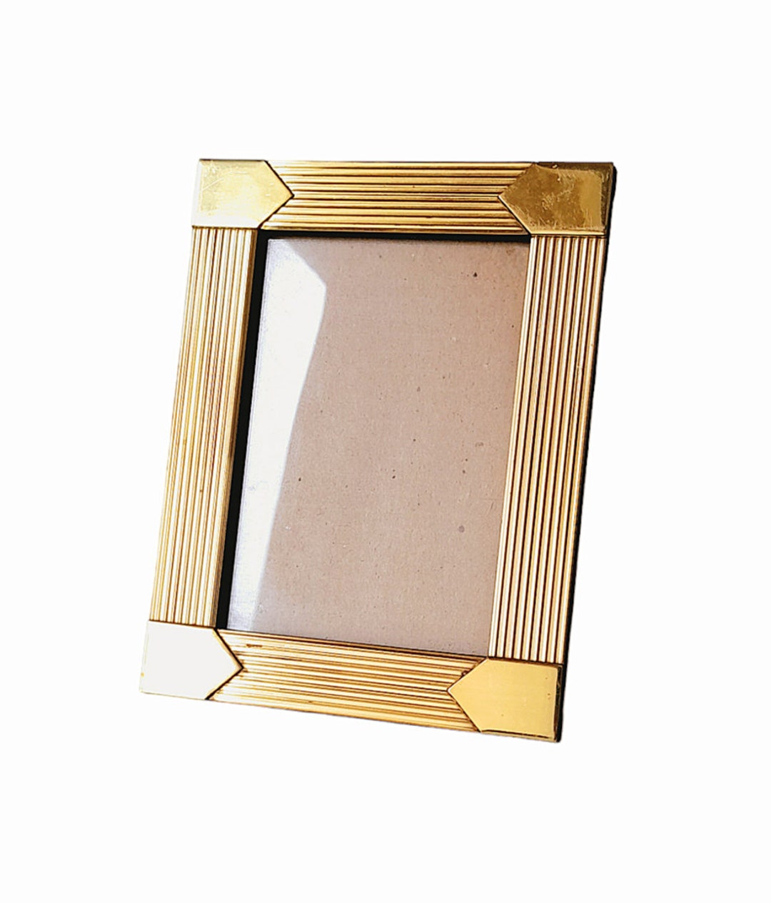 Vintage Art Deco Style Brass Picture Frame - Etsy