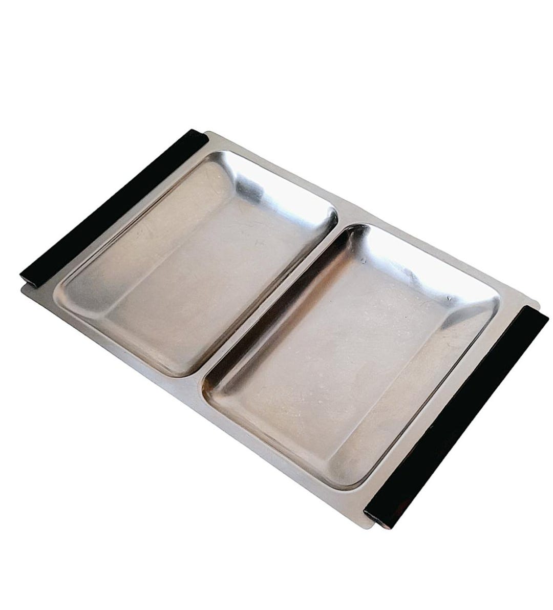 MCM Mid Century Vintage Danish Nord-steel Stainless Steel Divided Tray ...