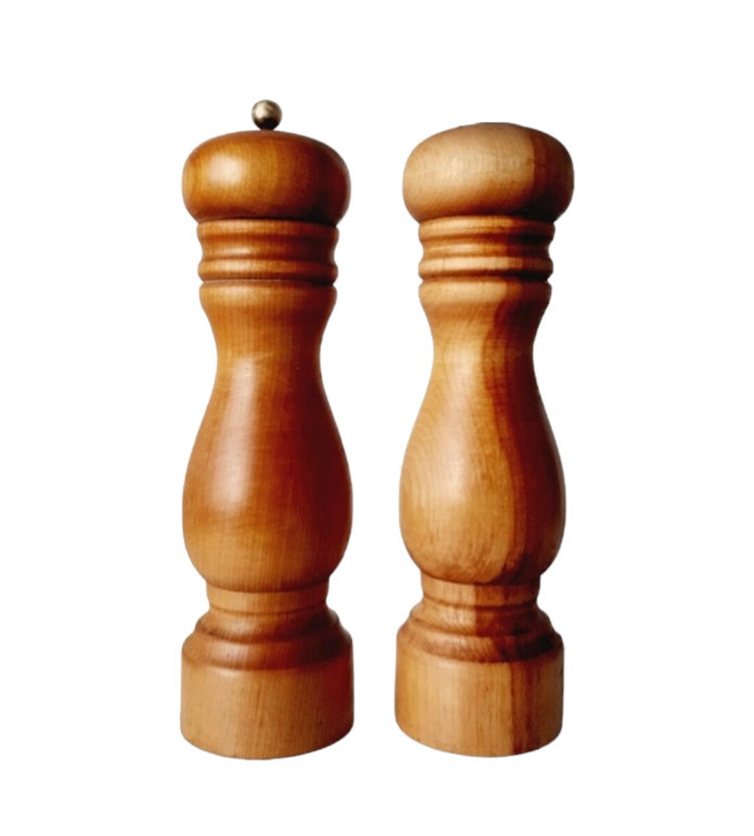 Vintage Baribocraft Brown Wood Salt Shaker and Pepper Mill Set - Etsy