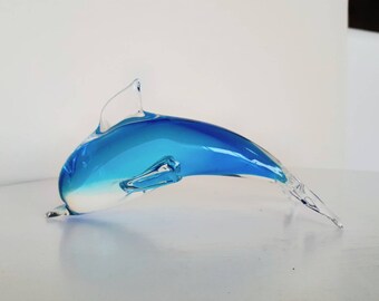 Blue Glass Dolphin | Etsy