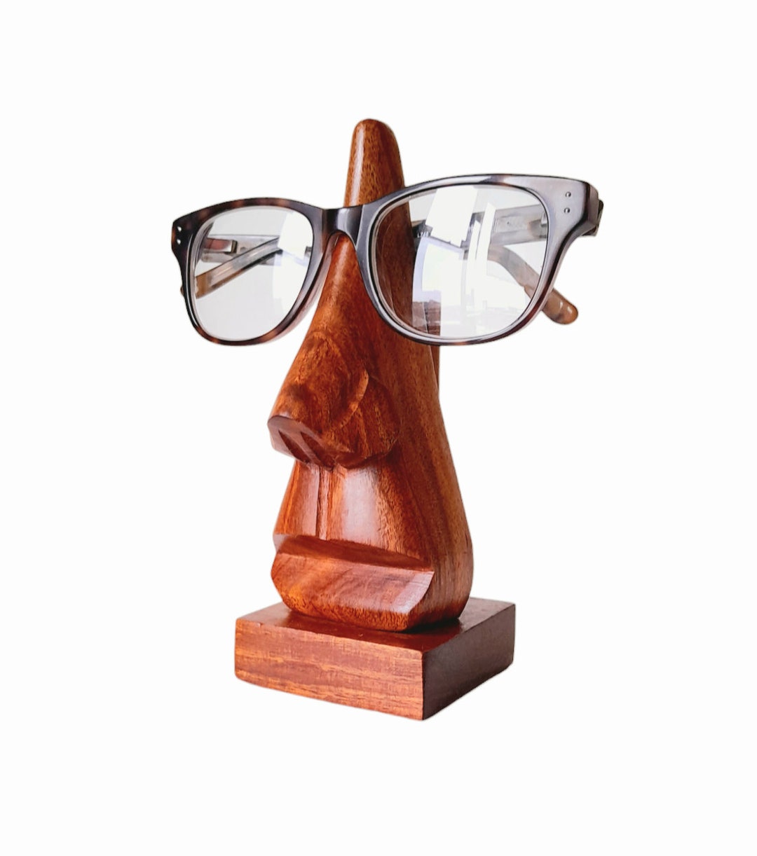 Vintage Wood Nose Eyeglass Holder Glasses Stand Etsy