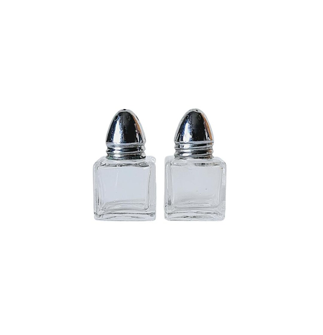 Vintage Mini Glass Salt and Pepper Shaker Set - Etsy