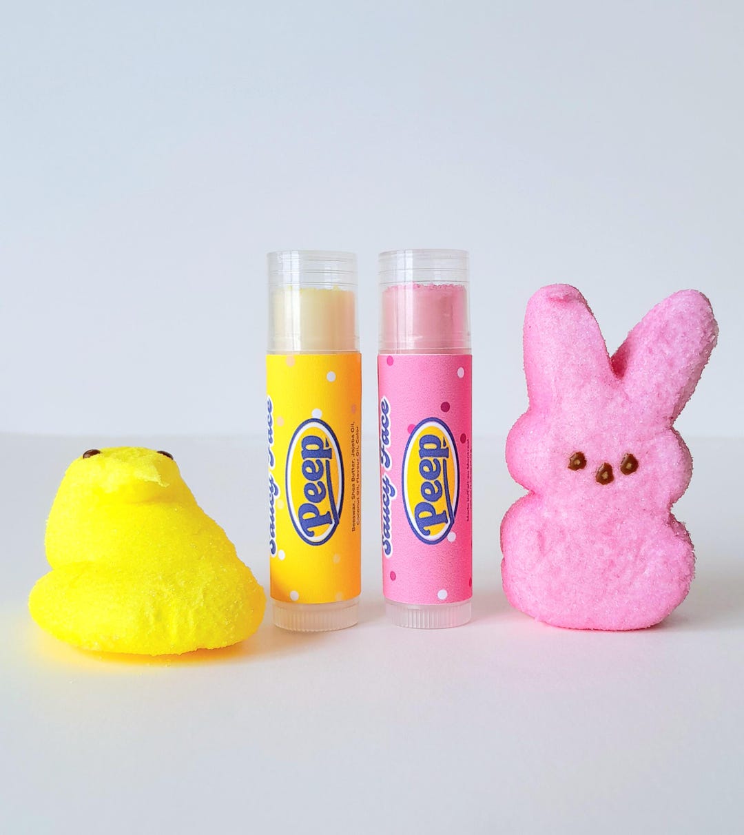 Saucy Face Marshmallow PEEP Duo Lip Balm Lip Gloss - Etsy